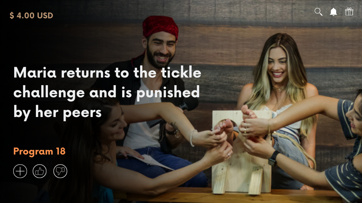 "Maria returns to the tickle challenge and is punished by her peers ...