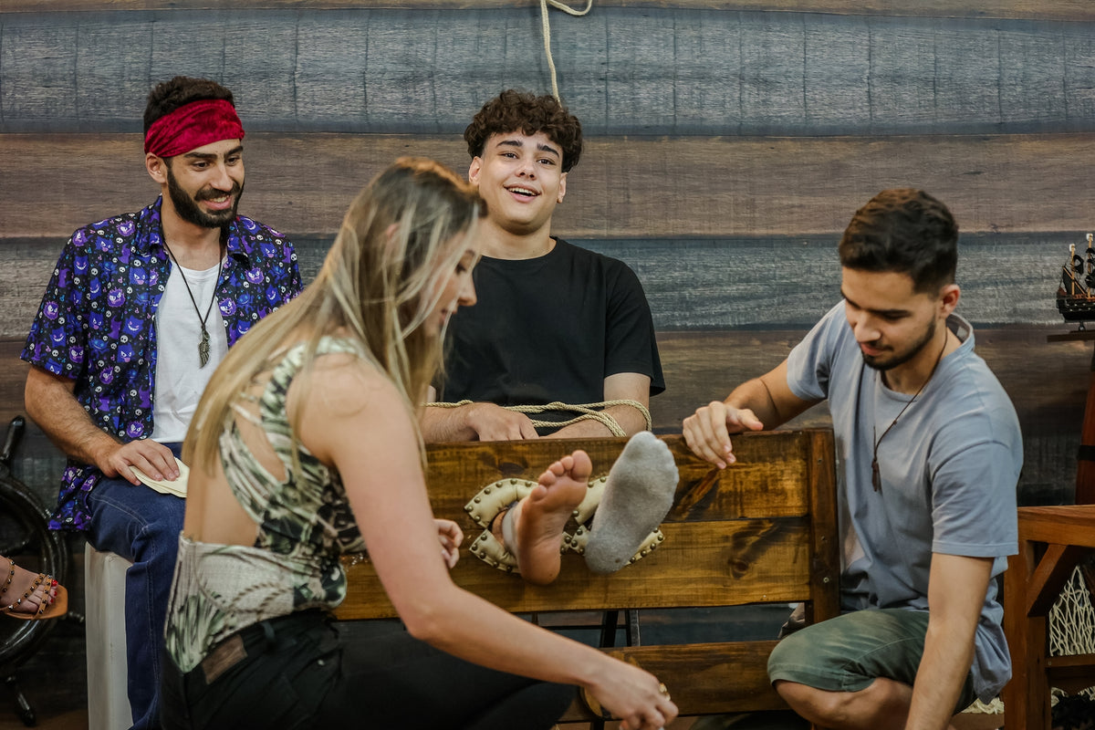 "Delicate actor is tortured with ticklish feet in program 17" - Tickli ...