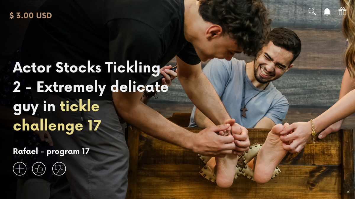 "Actor Stocks Tickling 2 - Extremely delicate guy in tickle challenge ...
